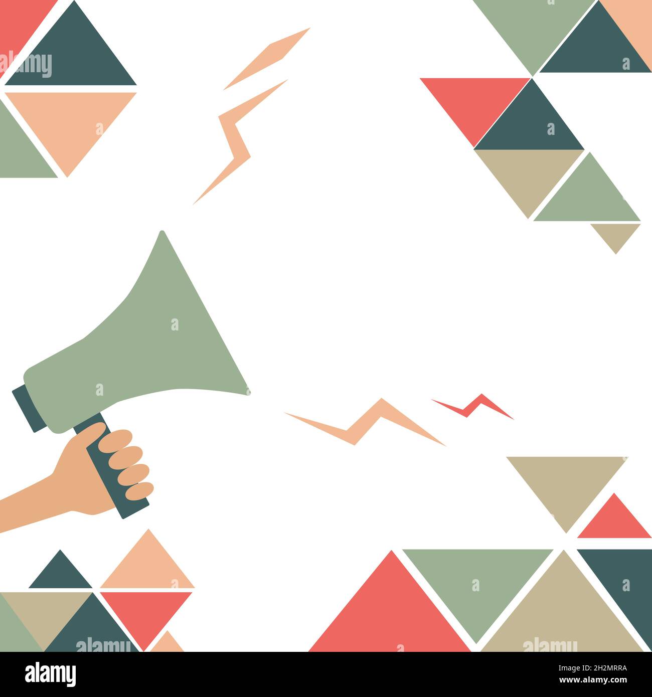 Illustration Of A Loud Megaphone Making New Wonderfull Announcement To ...