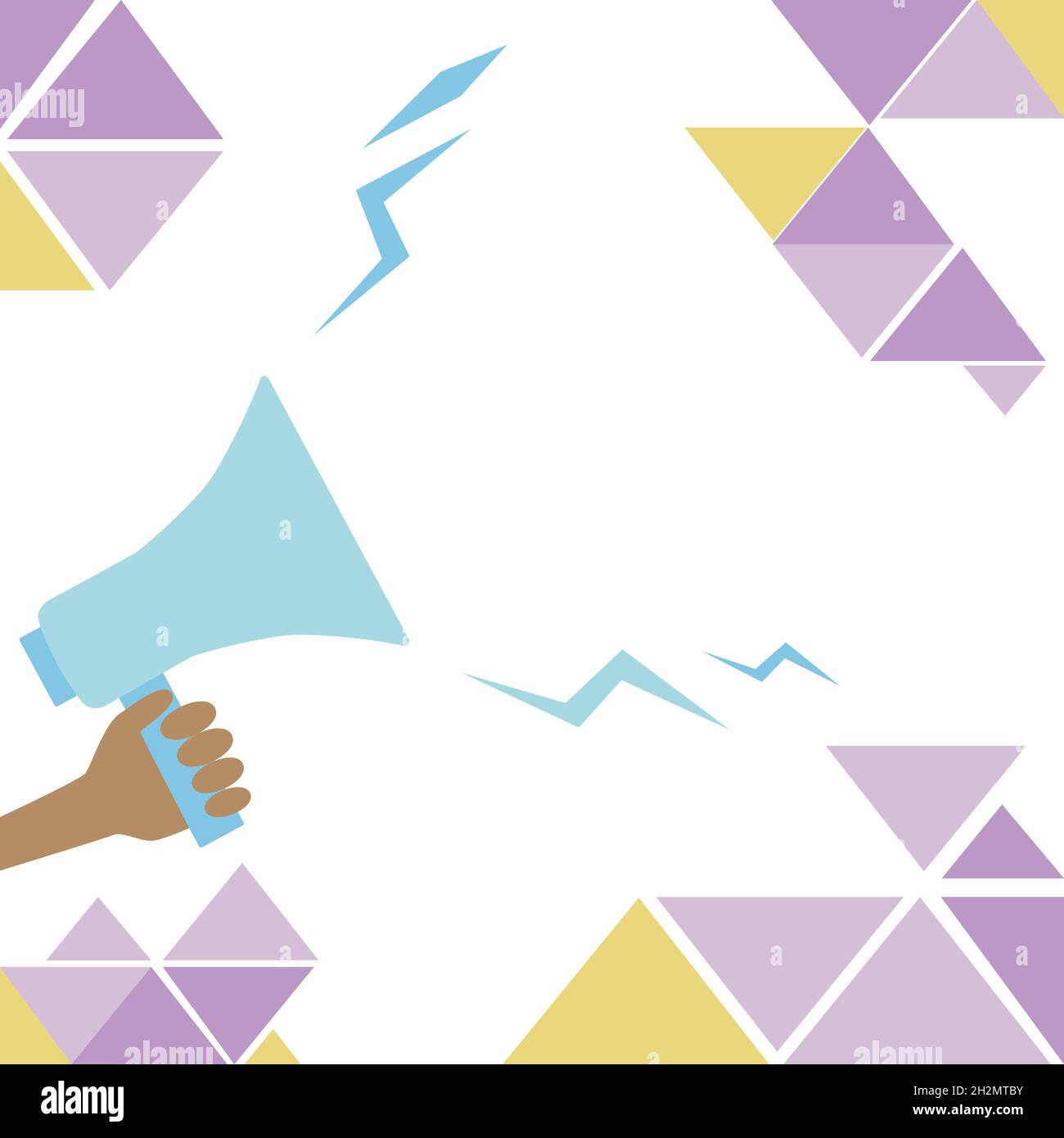 Illustration Of A Loud Megaphone Making New Wonderfull Announcement To ...