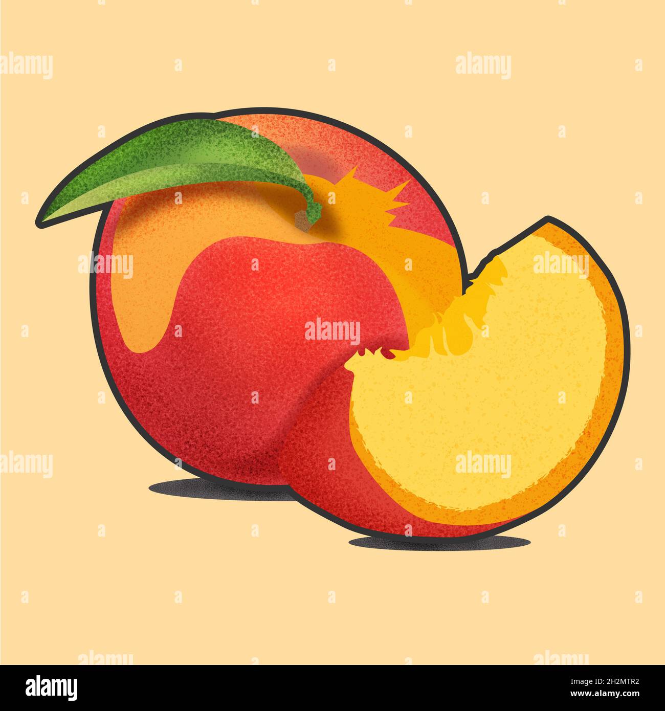 Wet peach hi-res stock photography and images - Alamy