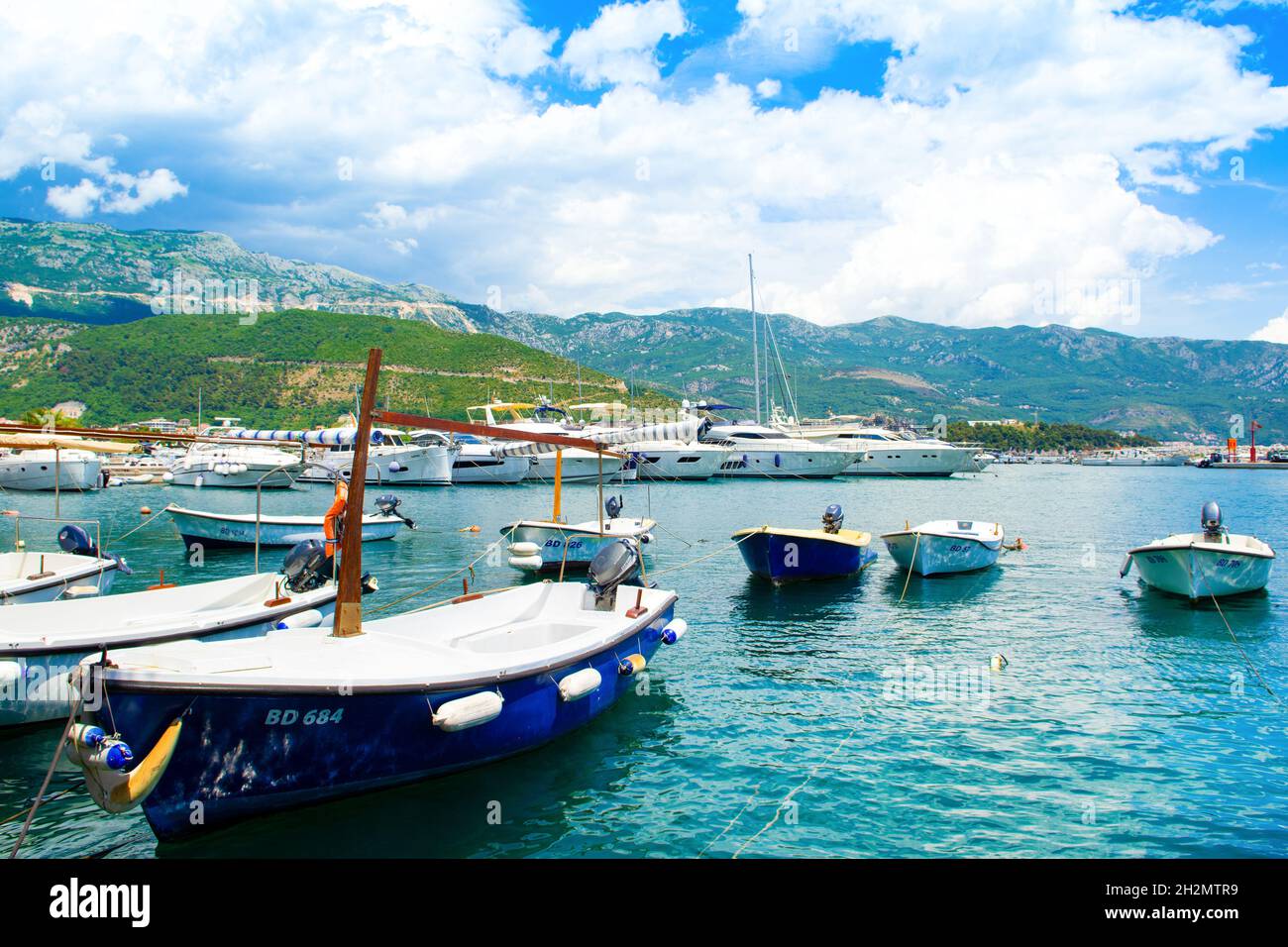 Budva, Montenegro - June 30, 2021: Beautiful panoramic summer landscape ...