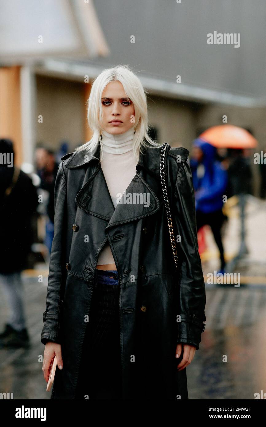 Street style, model Stella Duval after Chanel Spring Summer 2022 show ...