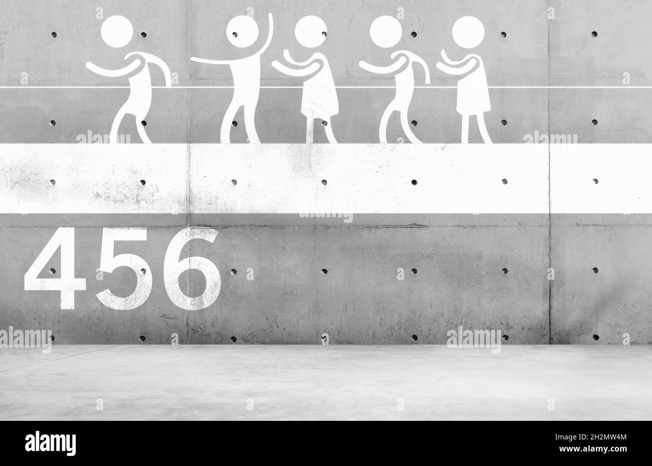 Squid Game Wallpapers with figure on the wall Stock Photo - Alamy