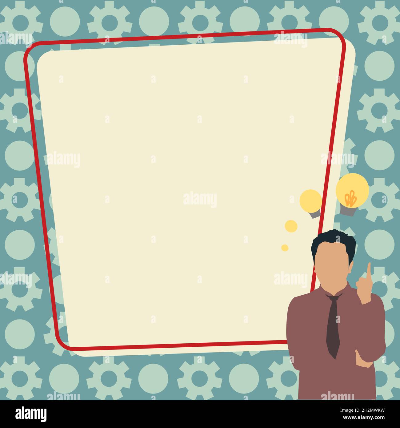 Illustration Of A Businessman Standing Firmly Thinking Deeply Coming Up ...