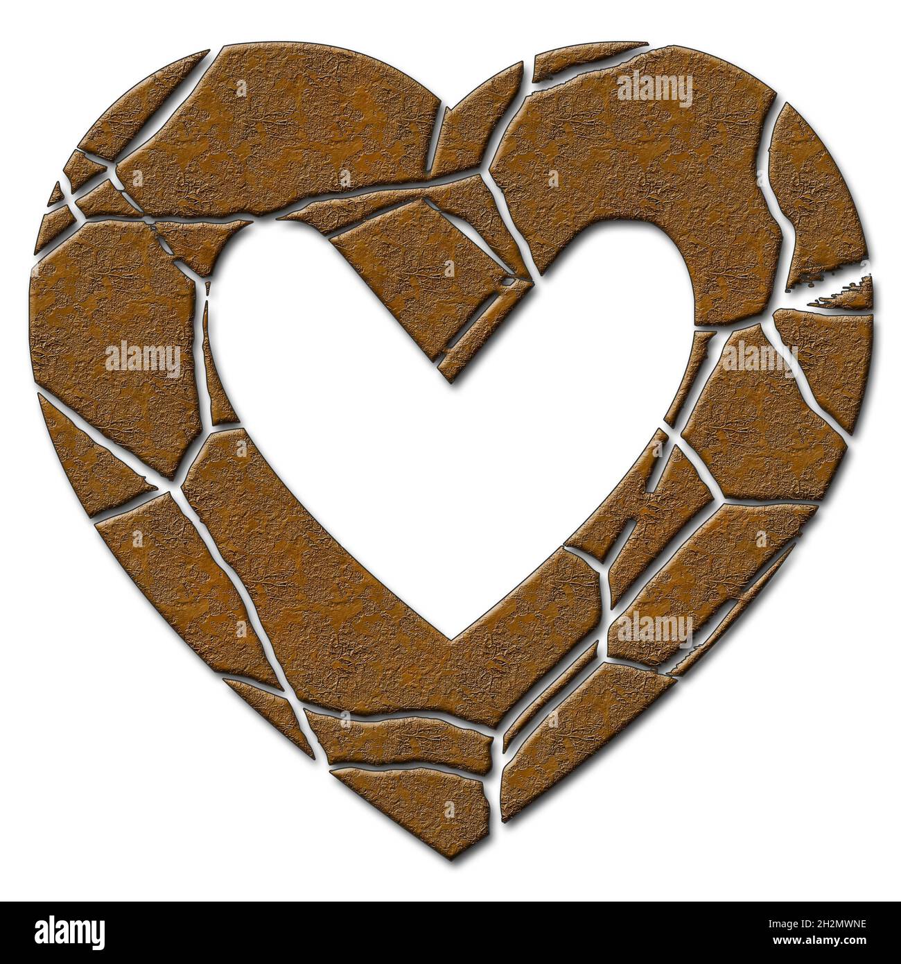 3D render of metal pattern and texture symbolr with cracks Stock Photo ...