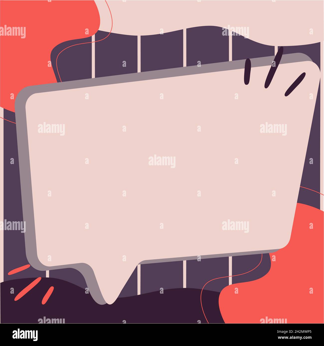 Illustration Of Empty Big Chat Box For Waiting For New Surprising ...