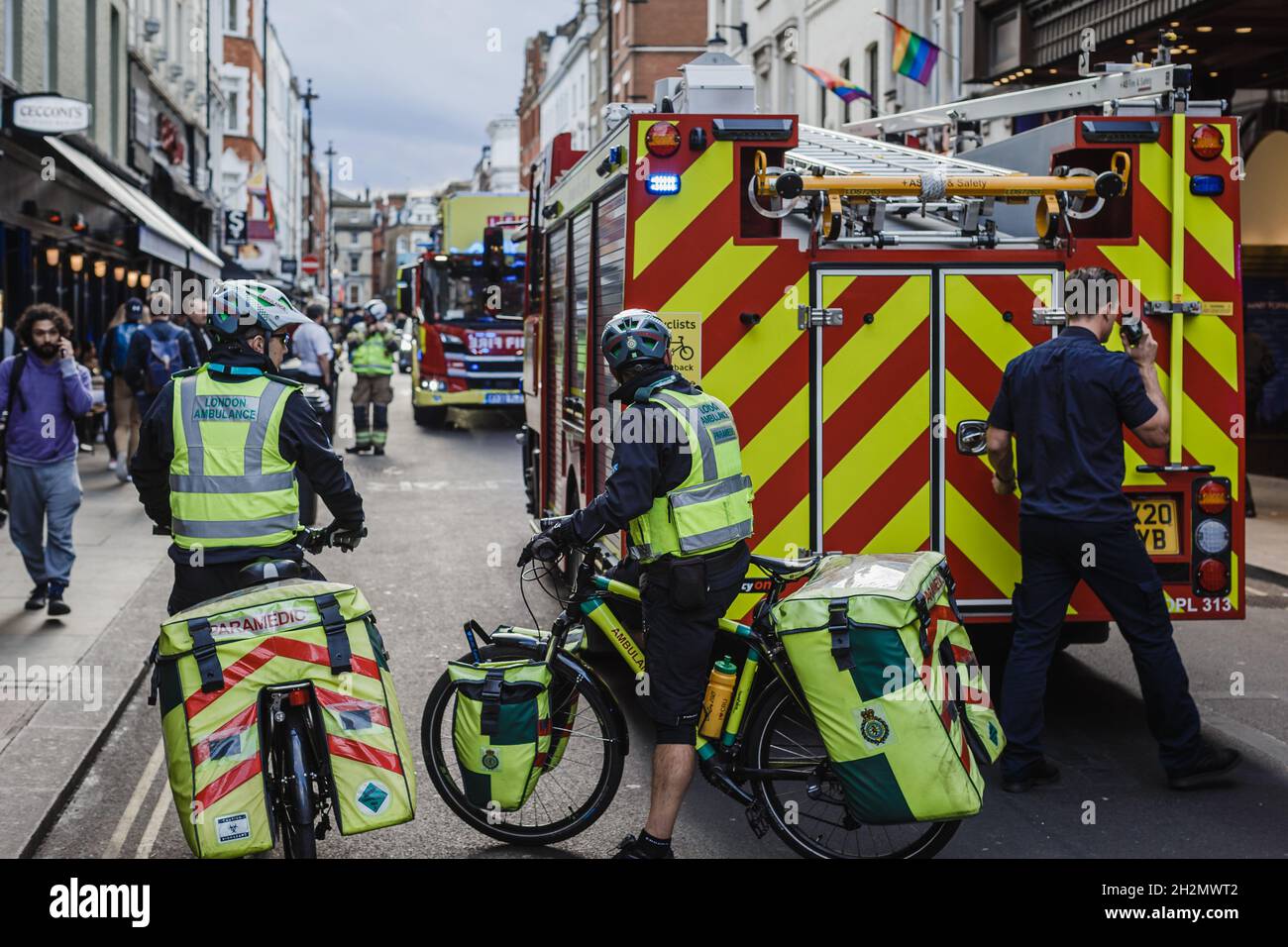 Emergency services on the scene in London's Soho after a fire was ...