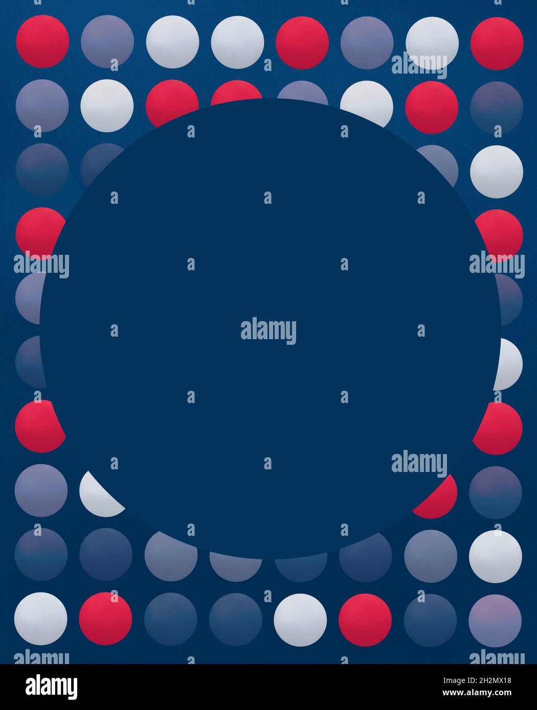 Poster with empty title frame. Insert text inside. Blank form. Circles ...