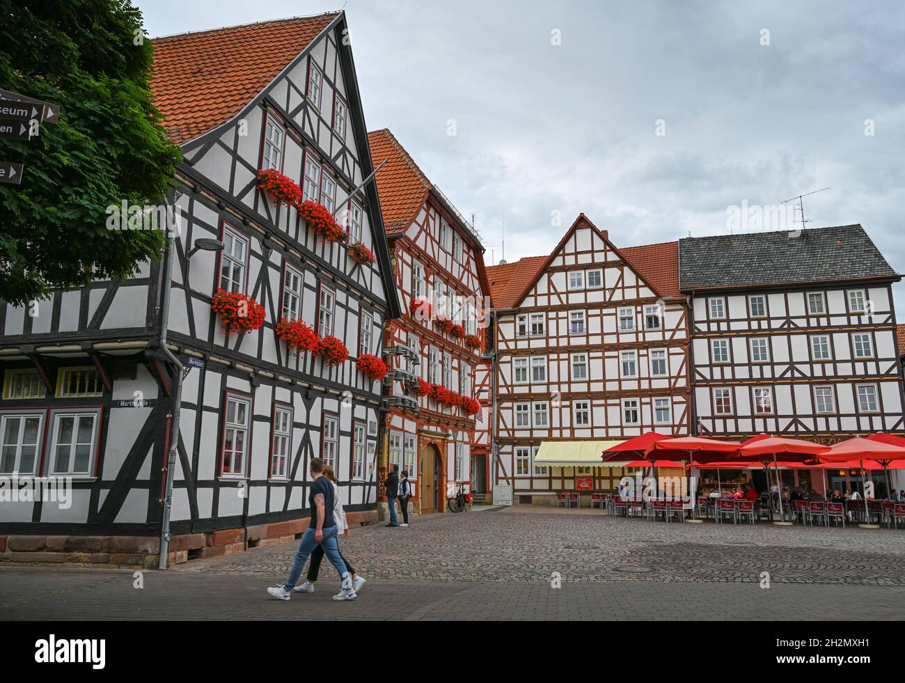 Marktplatz, Fachwerkhäuser, Altstadt, Eschwege, Hessen, Deutschland ...