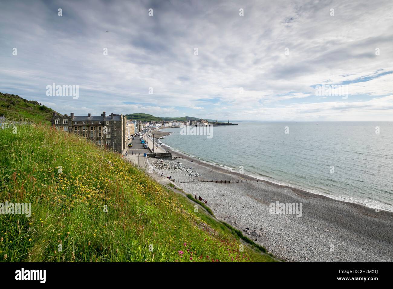 Aberystwyth promenade Ceredigion in mid Wales looking from the North ...