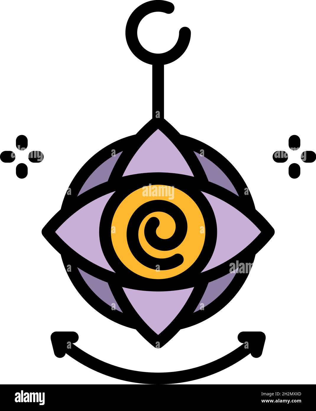 Hypnosis moving icon. Outline hypnosis moving vector icon color flat ...