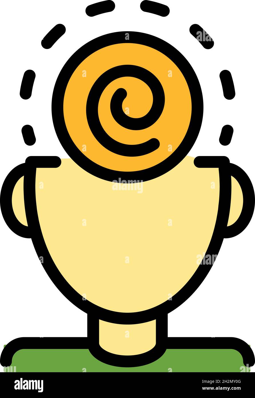 Mental hypnosis icon. Outline mental hypnosis vector icon color flat isolated Stock Vector Image ...