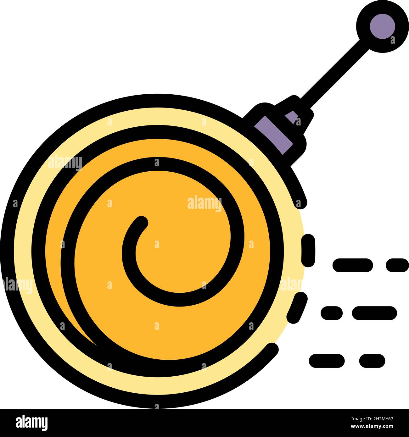 Hypnosis support icon. Outline hypnosis support vector icon color flat ...