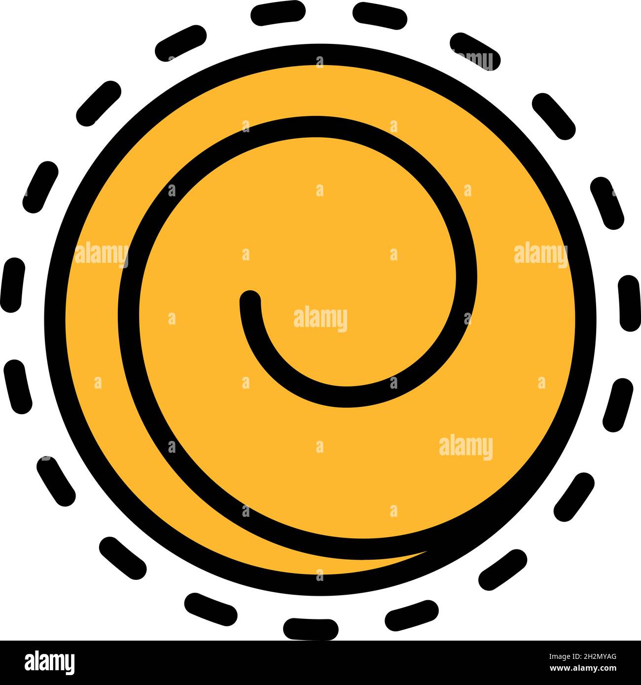 Vortex hypnosis icon. Outline vortex hypnosis vector icon color flat ...