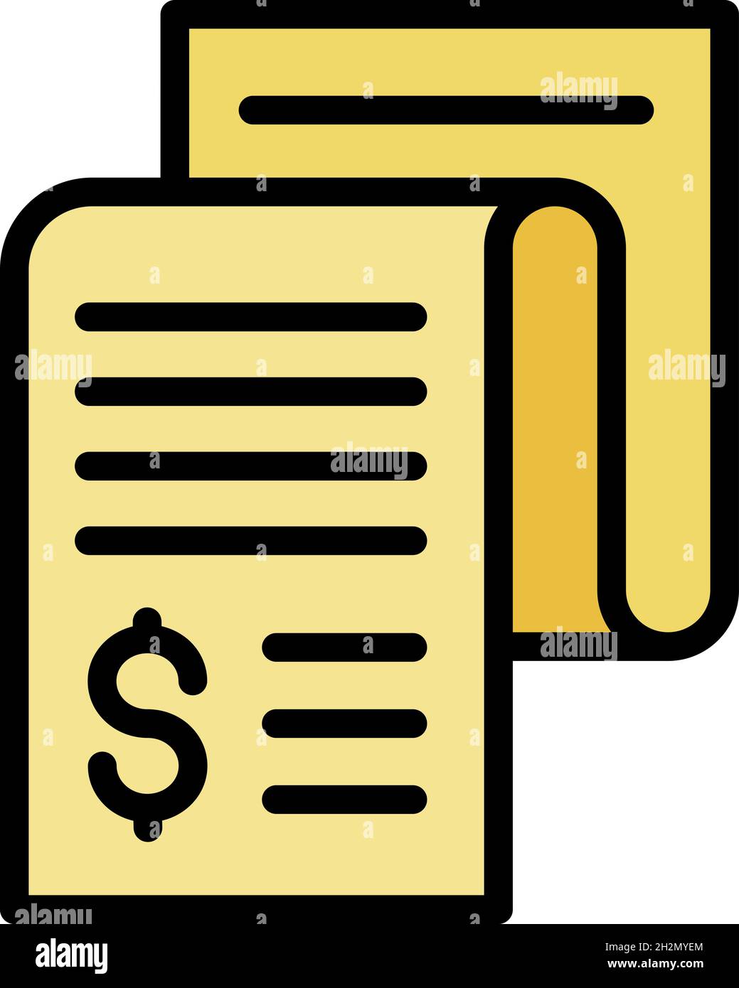 Divorce bill paper icon. Outline divorce bill paper vector icon color ...