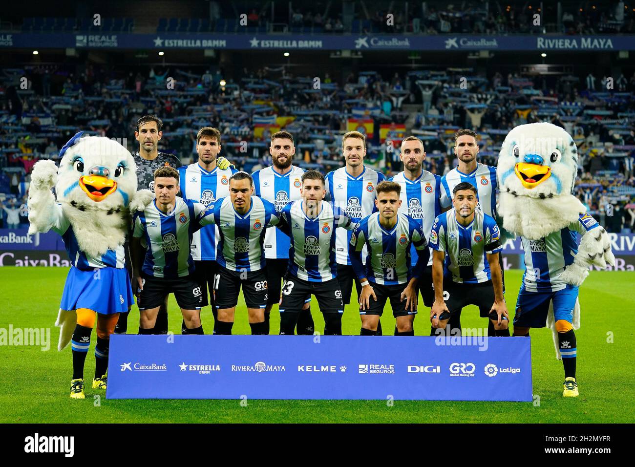 RCD Espanyol team group during the La Liga match between RCD Espanyol v ...