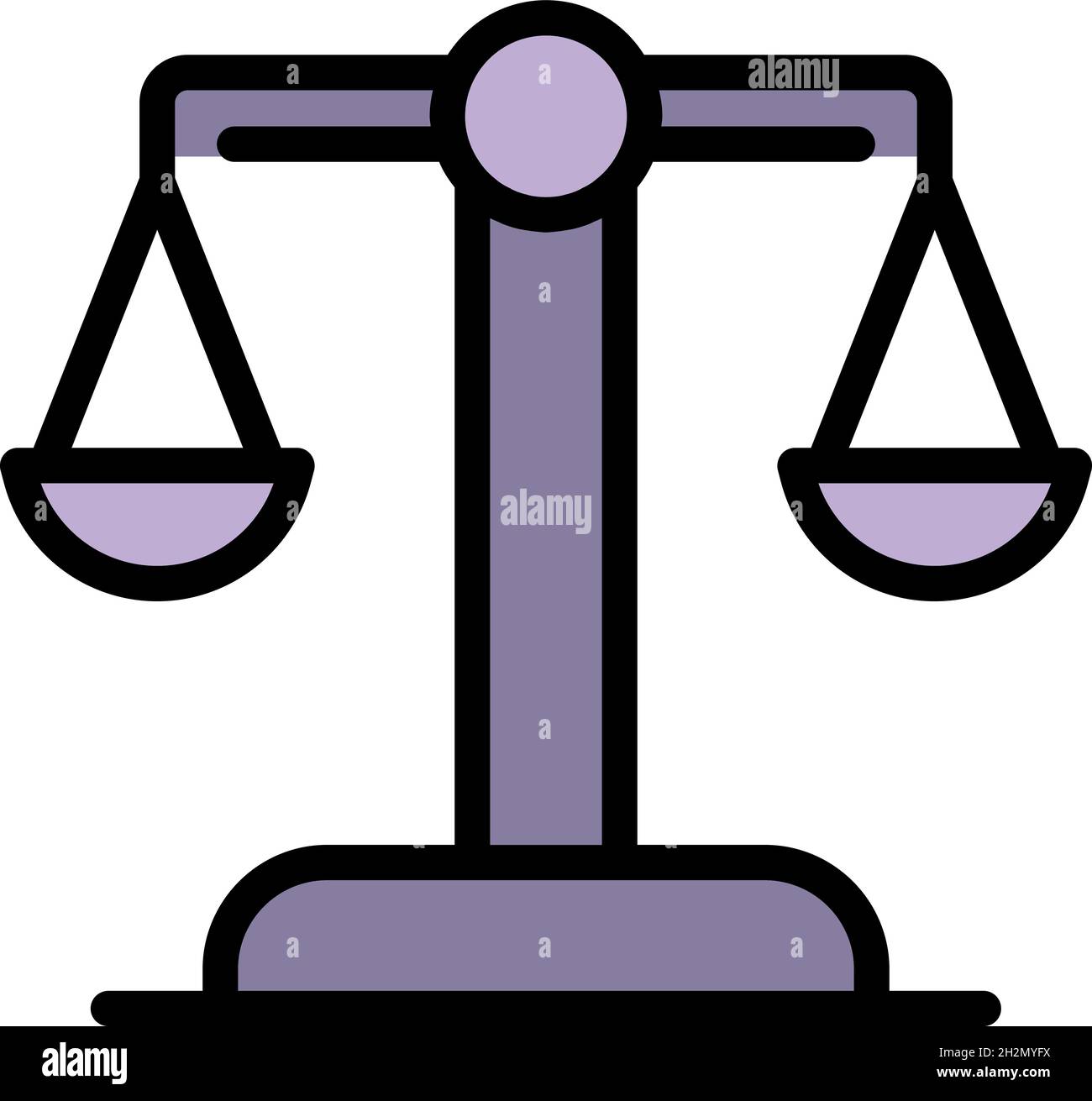 Judge balance icon. Outline judge balance vector icon color flat ...