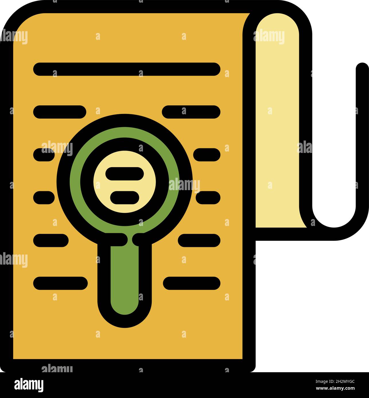 Divorce document icon. Outline divorce document vector icon color flat ...