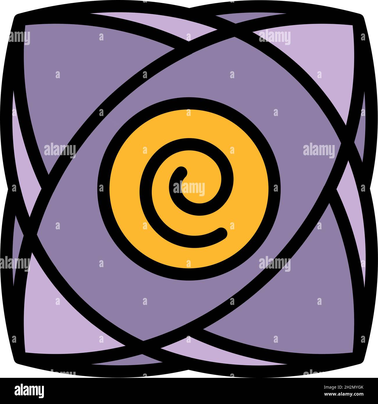 Spiral hypnosis icon. Outline spiral hypnosis vector icon color flat isolated Stock Vector Image ...