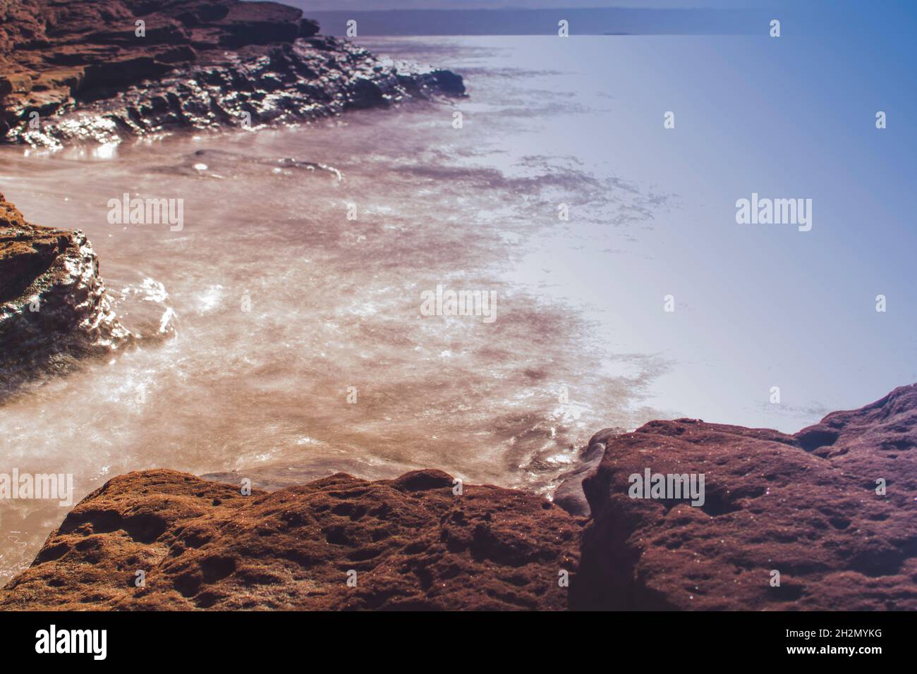 Primodial Red Rocks Wirral Stock Photo - Alamy