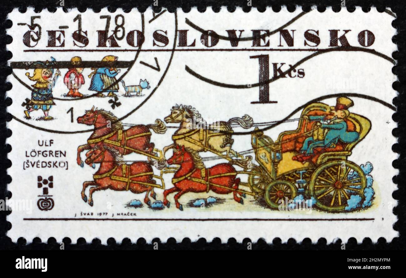 CZECHOSLOVAKIA - CIRCA 1977: a stamp printed in Czechoslovakia shows ...