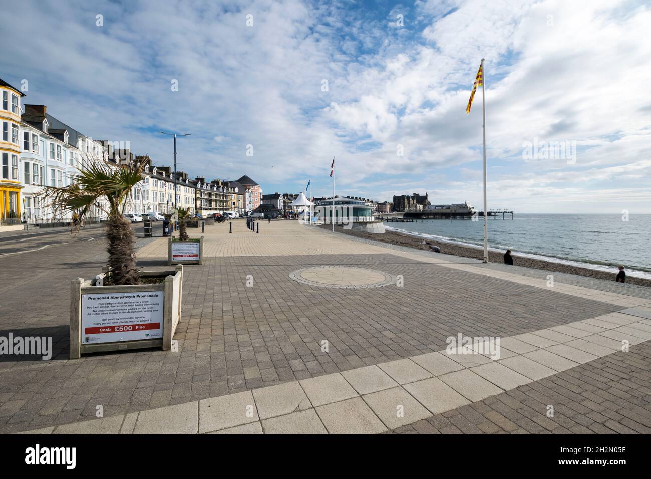 Aberystwyth promenade Ceredigion in mid Wales Stock Photo - Alamy