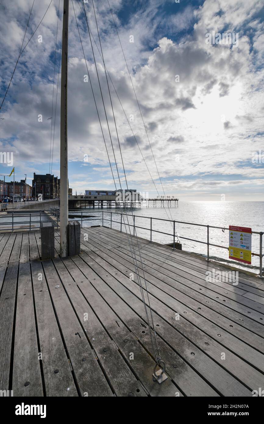Aberystwyth Victorian pier Ceredigion in mid Wales Stock Photo - Alamy