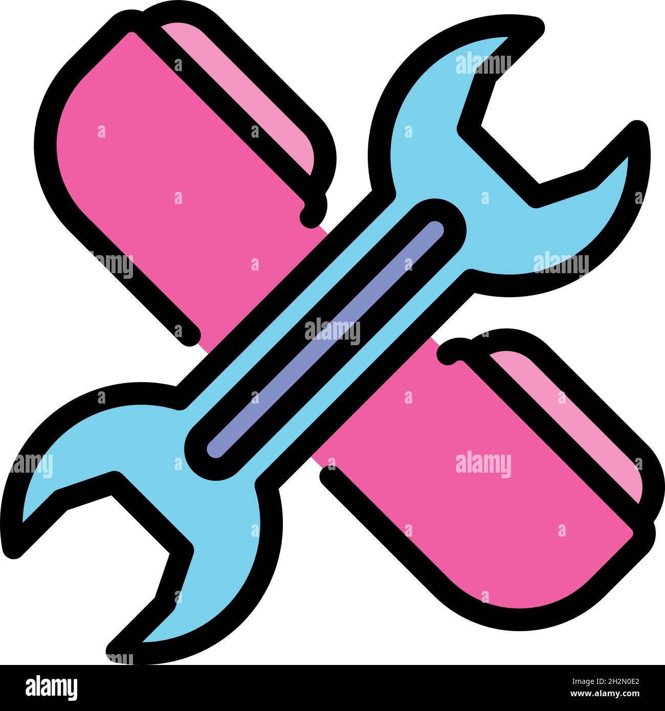Call service center icon. Outline call service center vector icon color ...