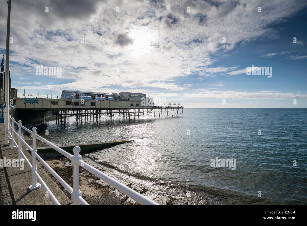 Aberystwyth Victorian pier Ceredigion in mid Wales Stock Photo - Alamy