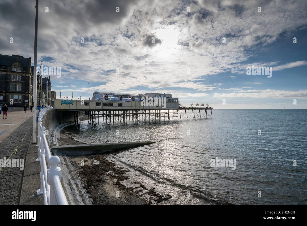 Aberystwyth Victorian pier Ceredigion in mid Wales Stock Photo - Alamy