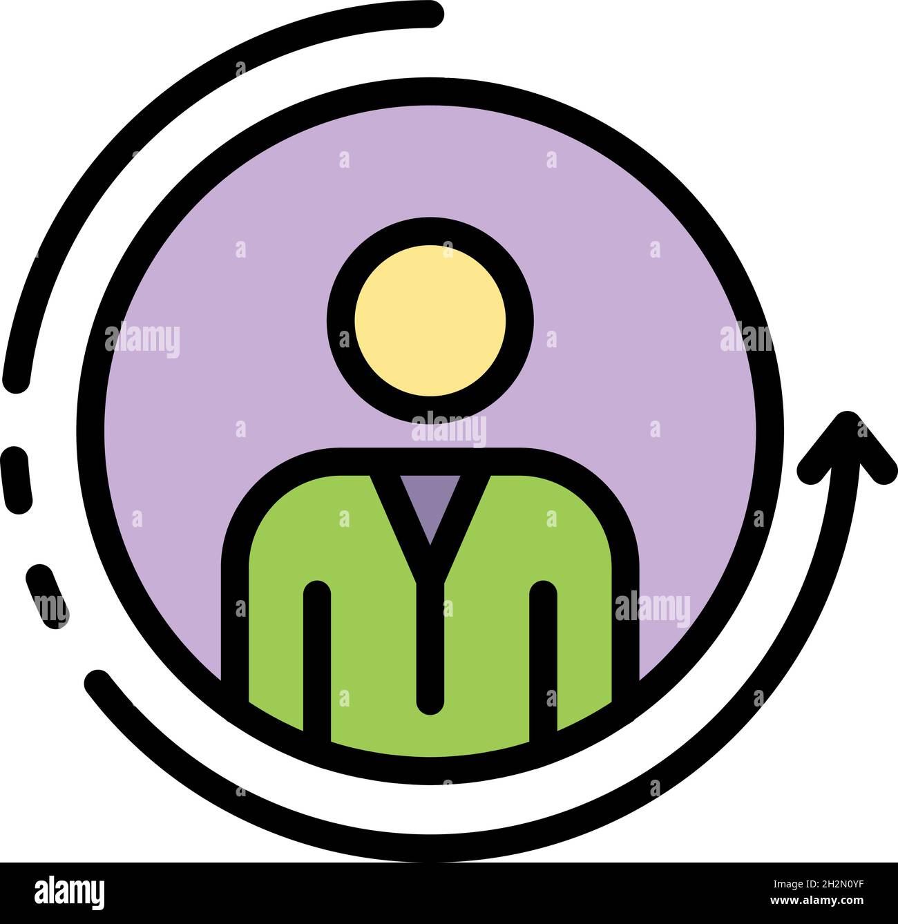 Self learning icon. Outline self learning vector icon color flat ...