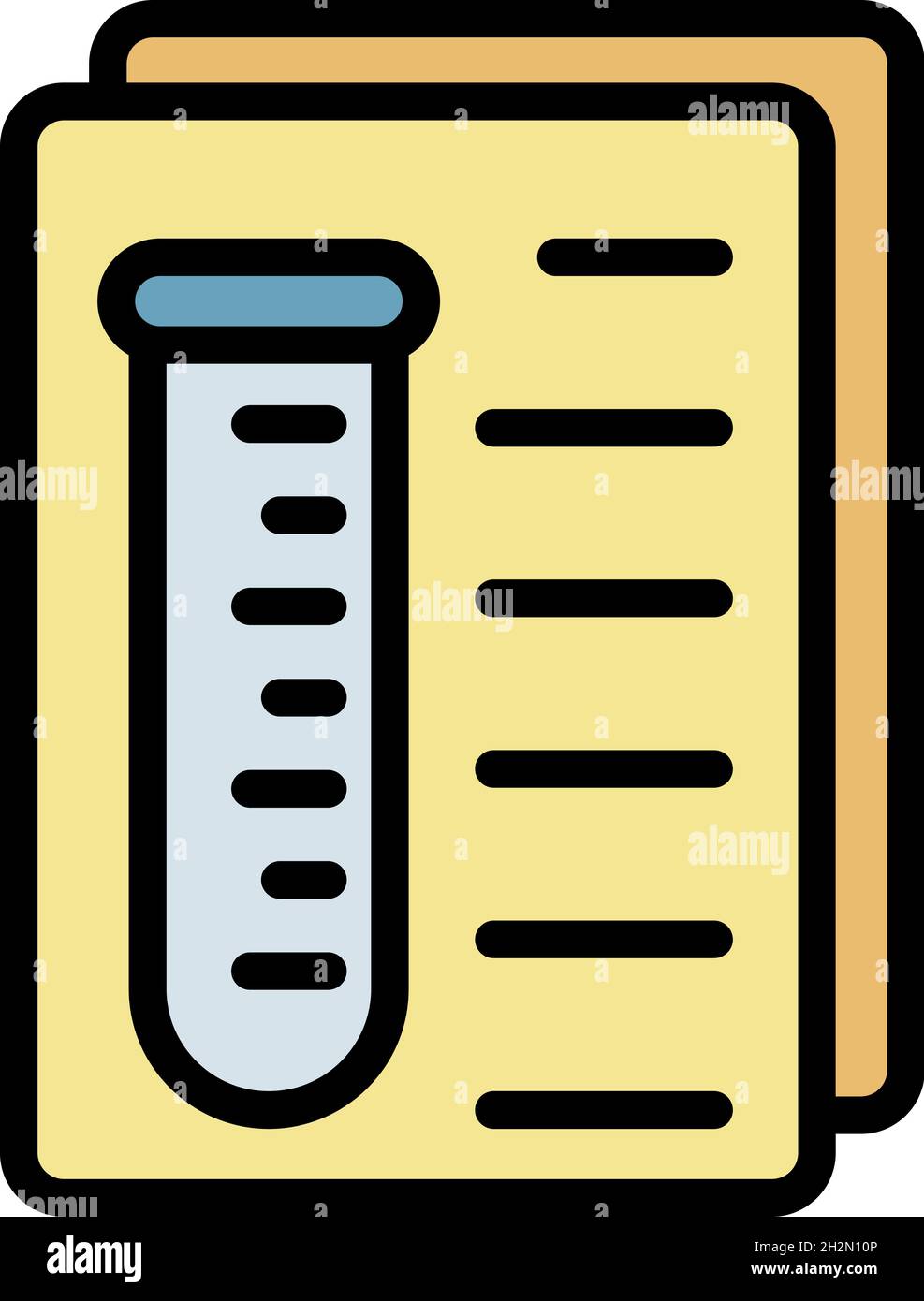 Test tube analyze icon. Outline test tube analyze vector icon color ...