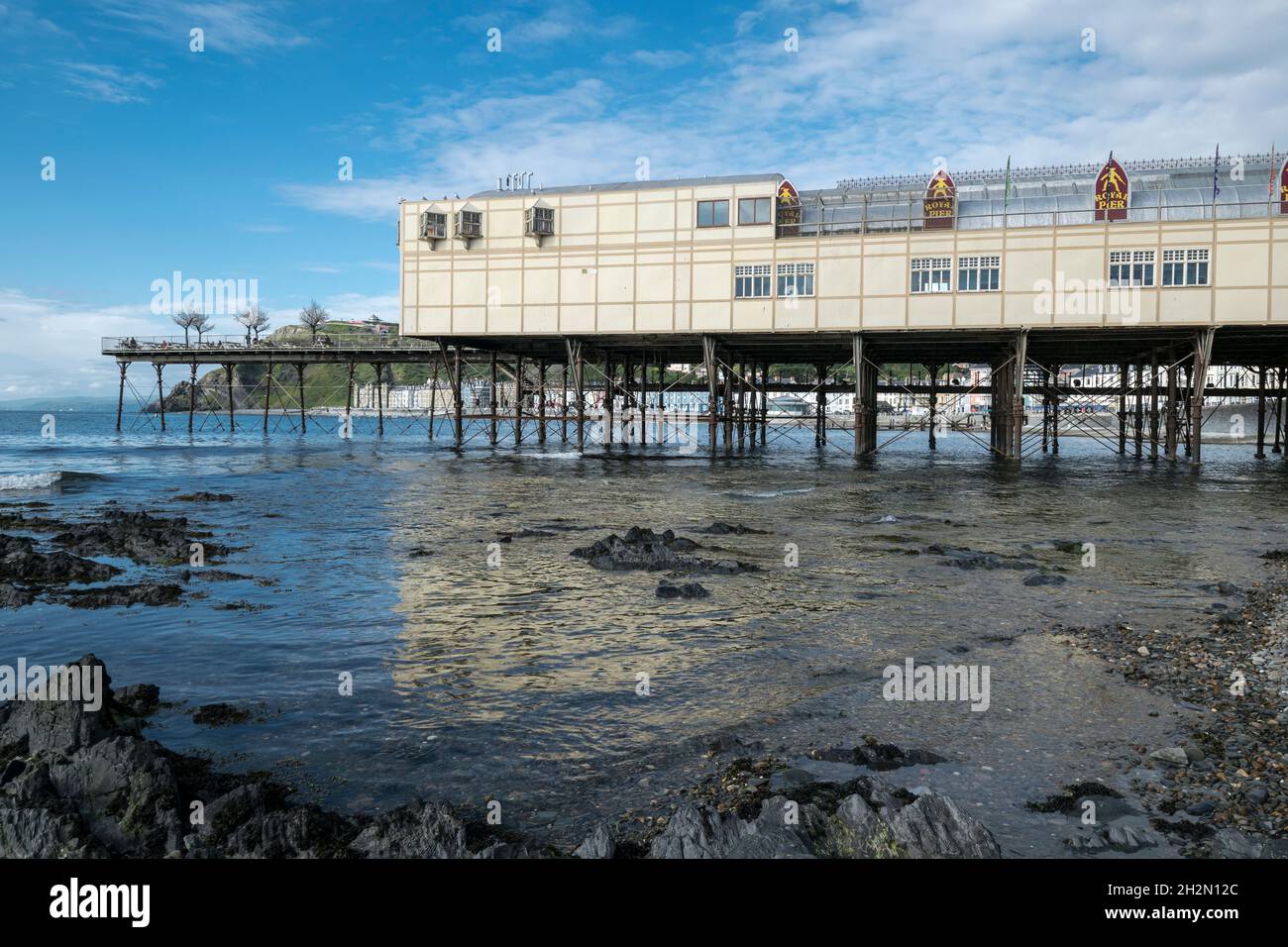 Aberystwyth Victorian pier Ceredigion in mid Wales Stock Photo - Alamy