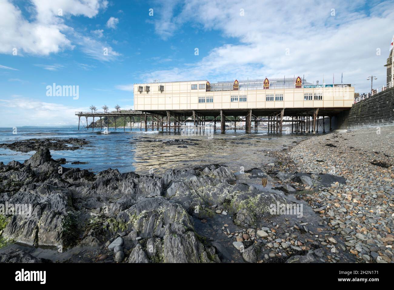 Aberystwyth Victorian pier Ceredigion in mid Wales Stock Photo - Alamy