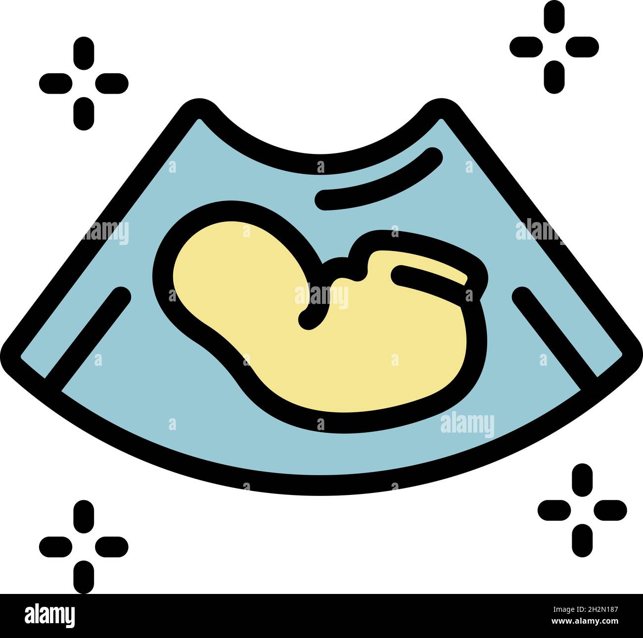 Baby ultrasound image icon. Outline baby ultrasound image vector icon ...