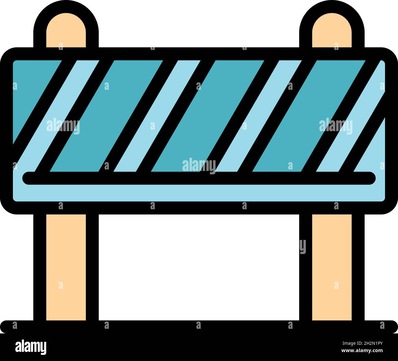 Construction barrier icon. Outline construction barrier vector icon ...