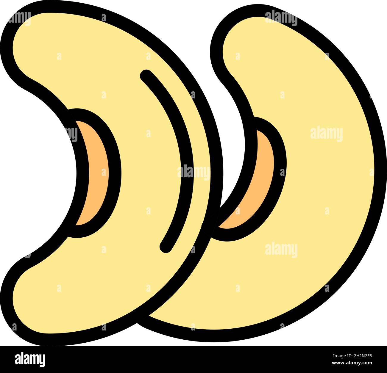 Protein kidney bean icon. Outline protein kidney bean vector icon color ...