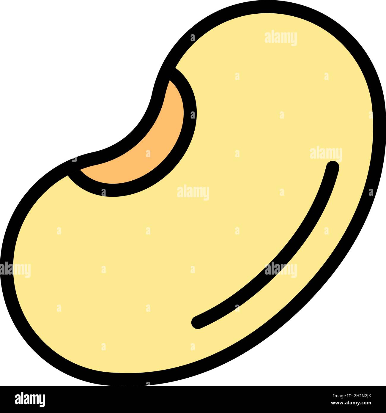 Cooking kidney bean icon. Outline cooking kidney bean vector icon color ...
