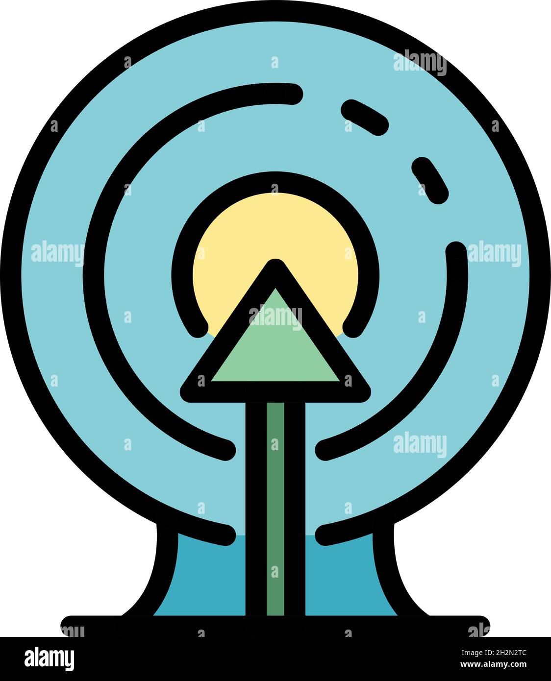 Excellence target icon. Outline excellence target vector icon color ...