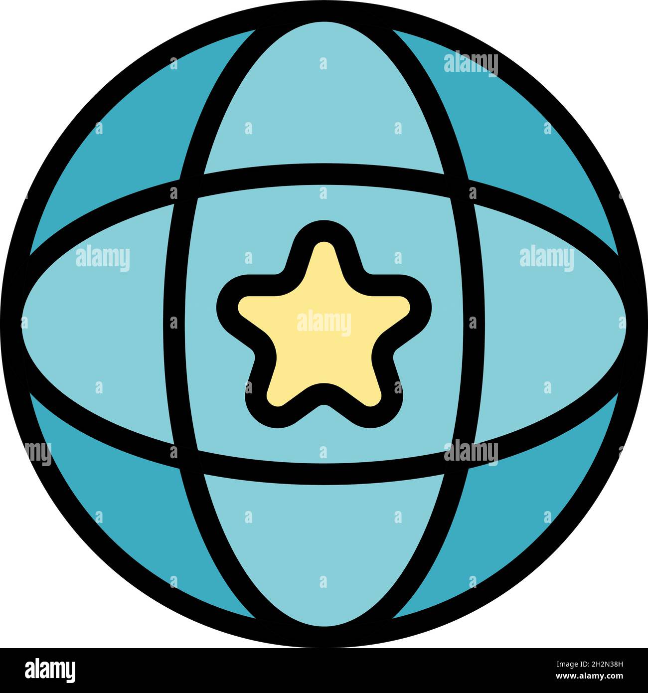 Global star excellence icon. Outline global star excellence vector icon ...