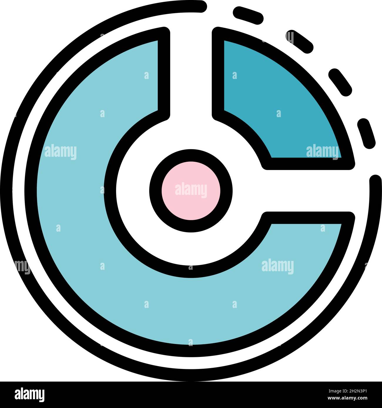 Innovation pie chart icon. Outline innovation pie chart vector icon ...