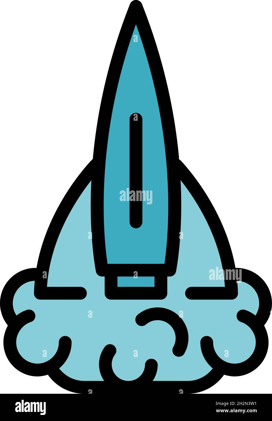 Rocket innovation icon. Outline rocket innovation vector icon color ...
