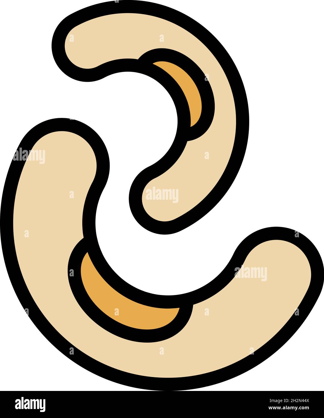 Kidney bean icon. Outline kidney bean vector icon color flat isolated ...