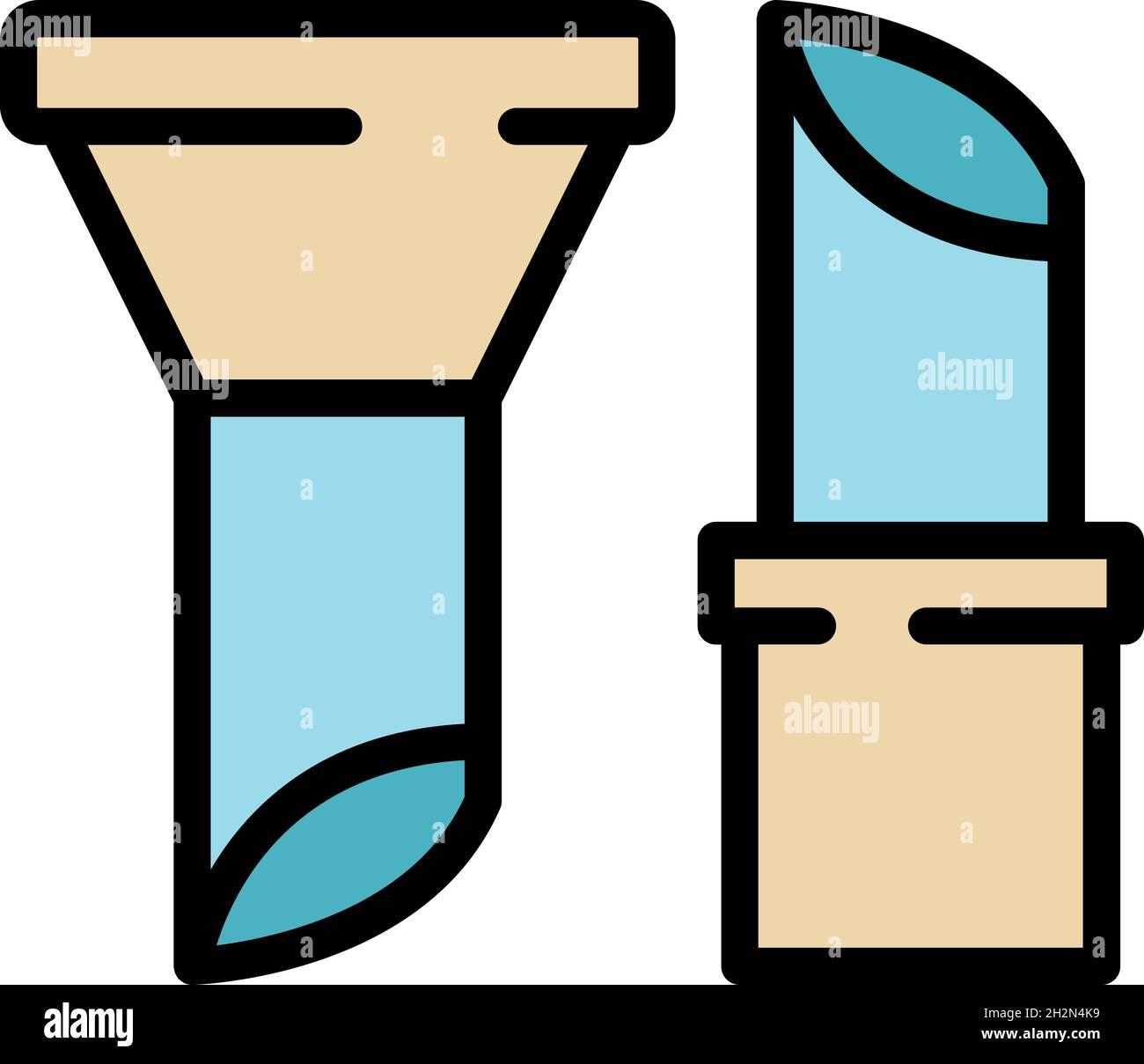 Roof water pipe icon. Outline roof water pipe vector icon color flat ...