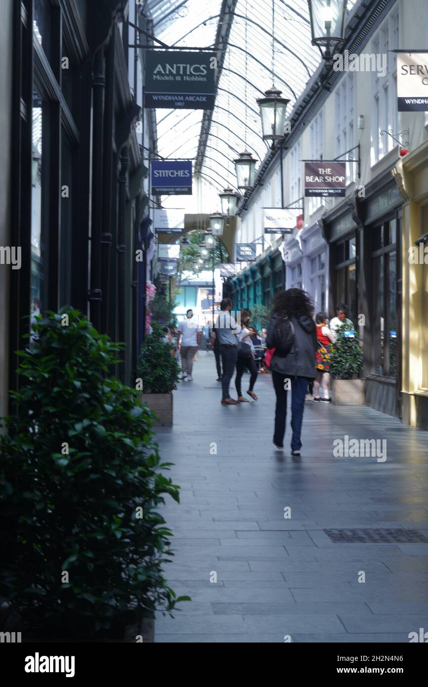The Victorian shopping arcades in Cardiff's city centre are popular ...