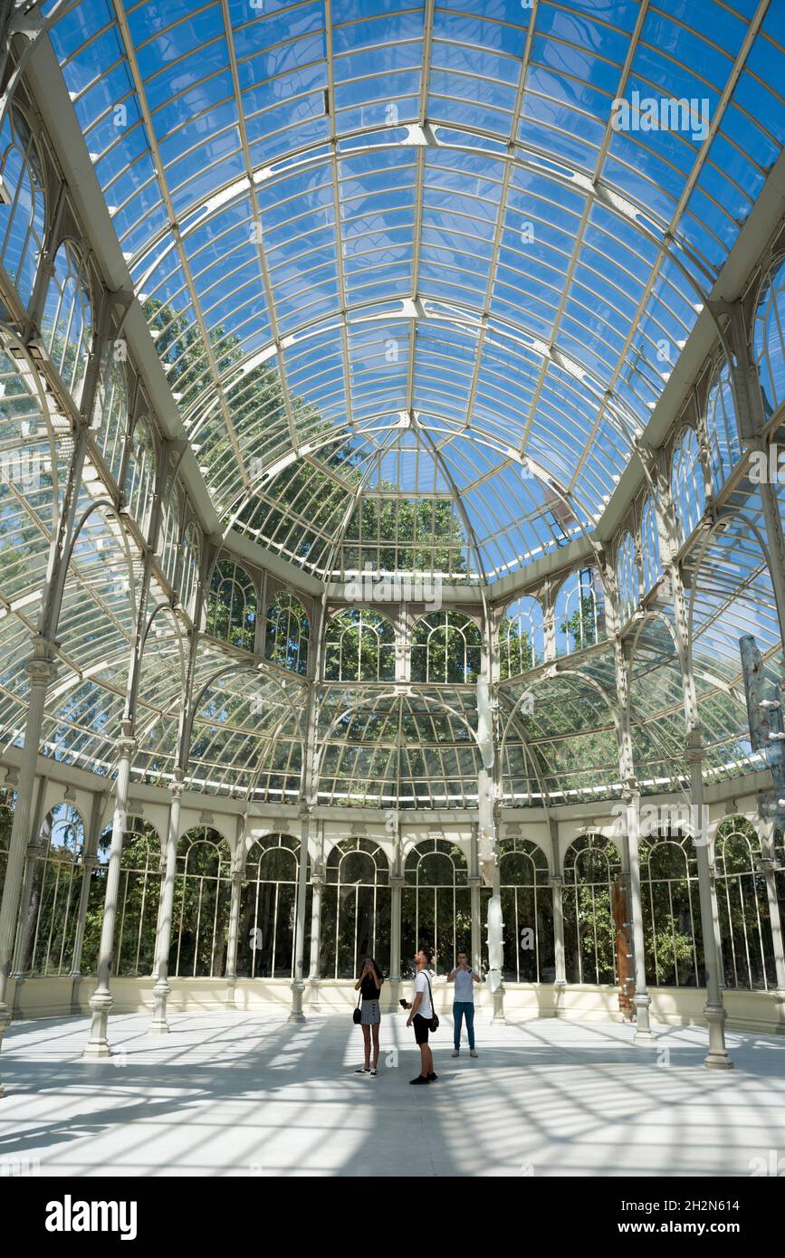 Glass Palace (Palacio de Cristal), Madrid Stock Photo - Alamy