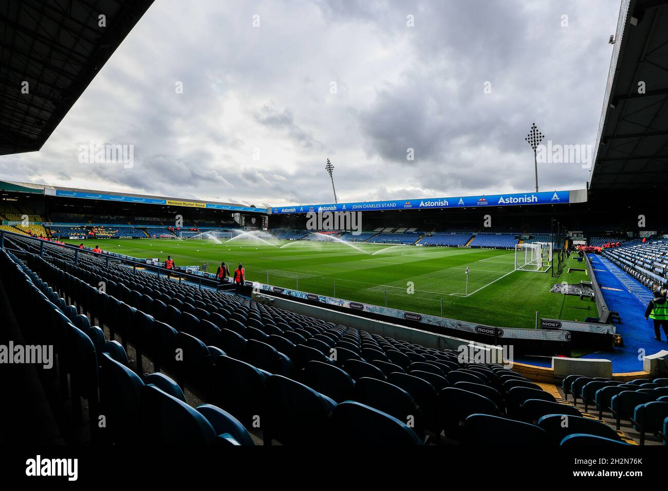 General view inside Elland Road Stadium ahead of the game Stock Photo ...