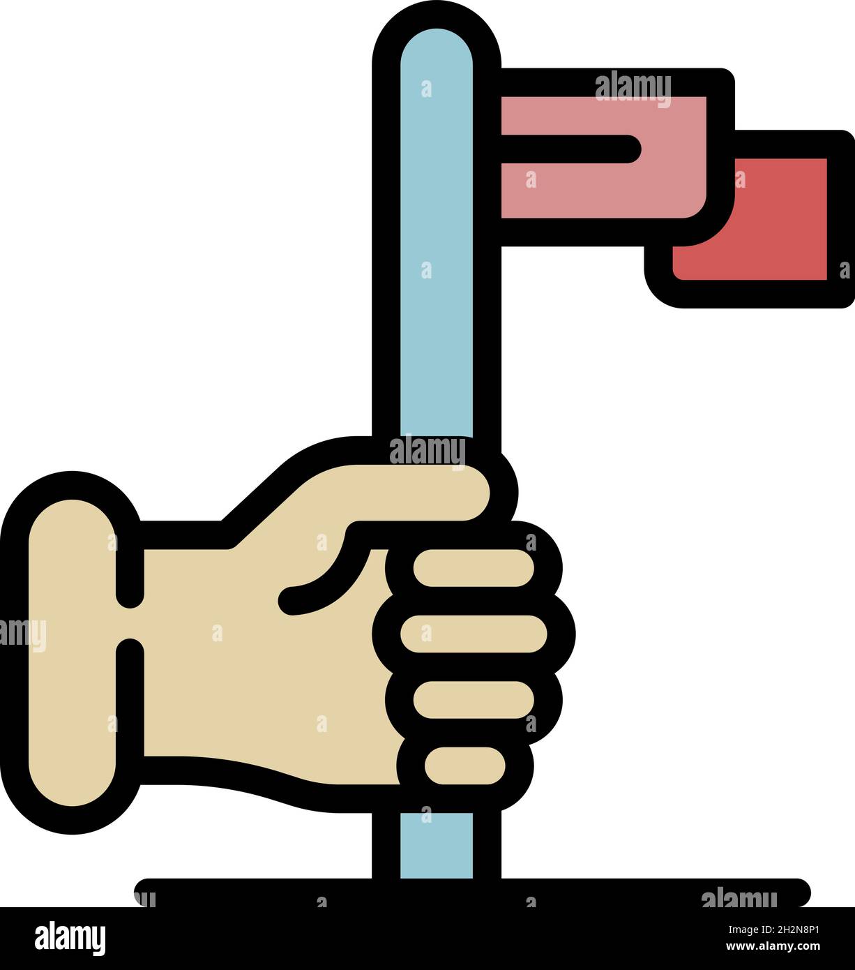 Winner flag icon. Outline winner flag vector icon color flat isolated ...