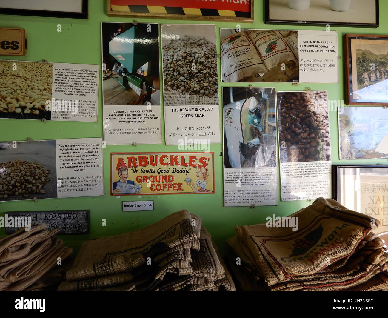 Oahu, HI. U.S.A. 6/2/2021. Greene World Coffee Farm. Greene Farm is a ...
