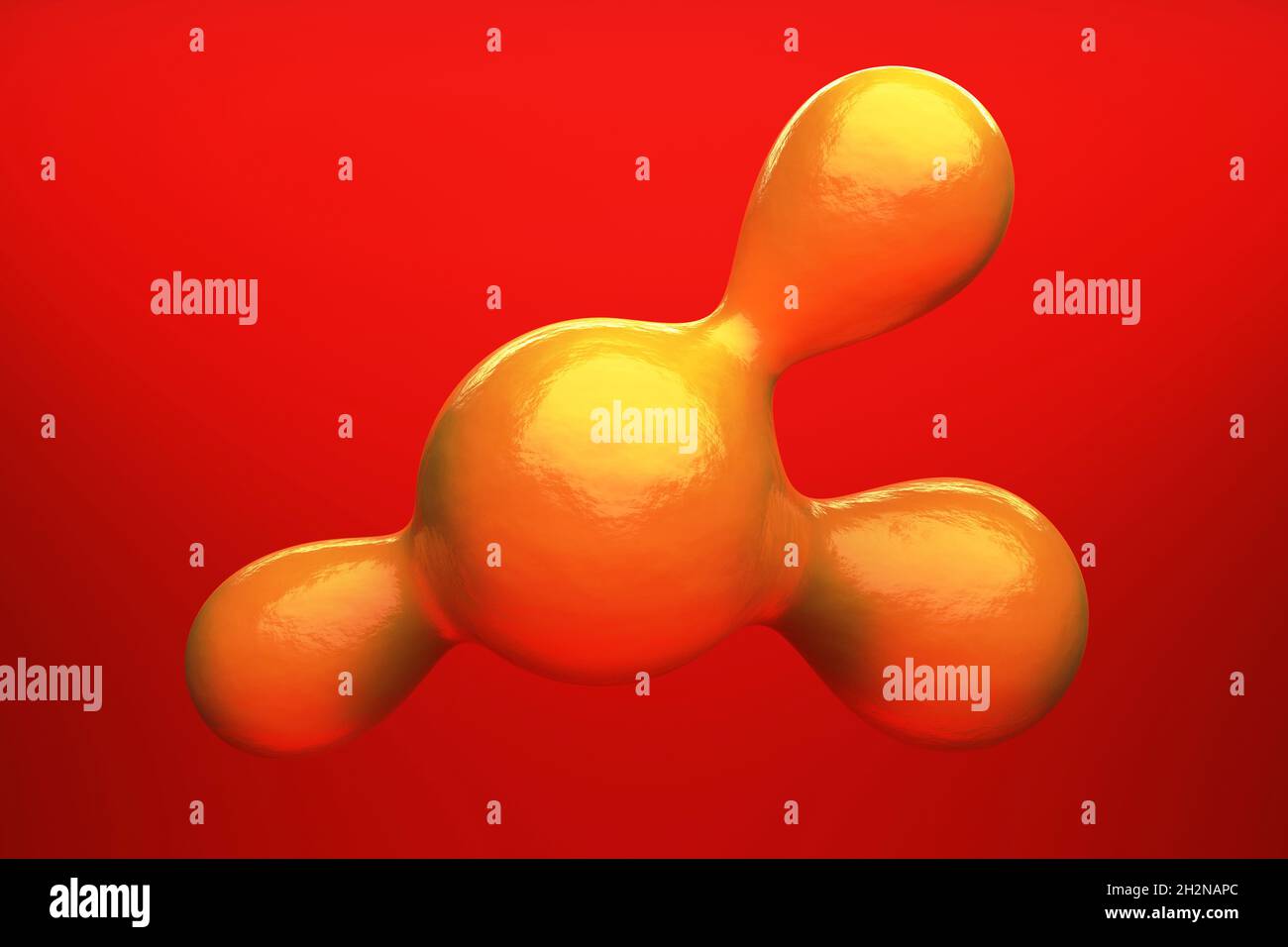 Three dimensional render of mitosis of yellow cells Stock Photo - Alamy