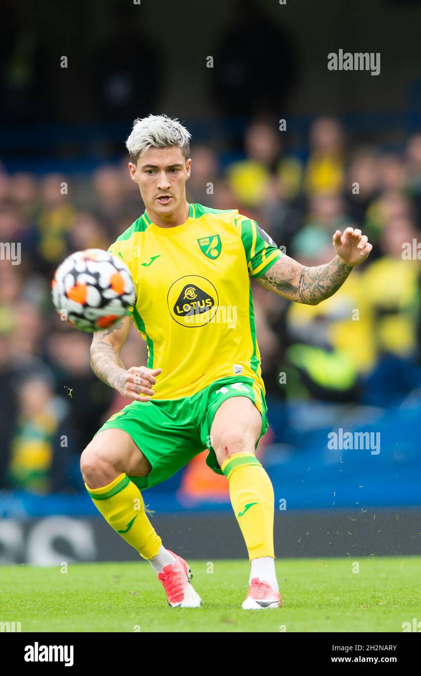 London, UK. 23rd Oct, 2021. Mathias Normann of Norwich City during the ...